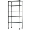 TRINITY EcoStorage® 5-Tier Commercial Wire Shelving w/ Baskets & Wheels ...