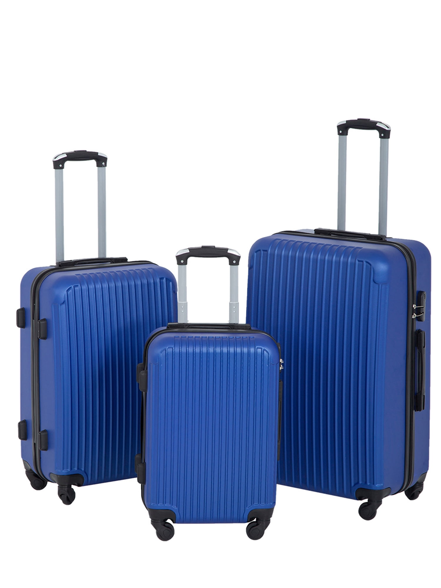 BestMassage Luggage Set 3 Piece Suitcase Hard shell with Spinner Wheels ...