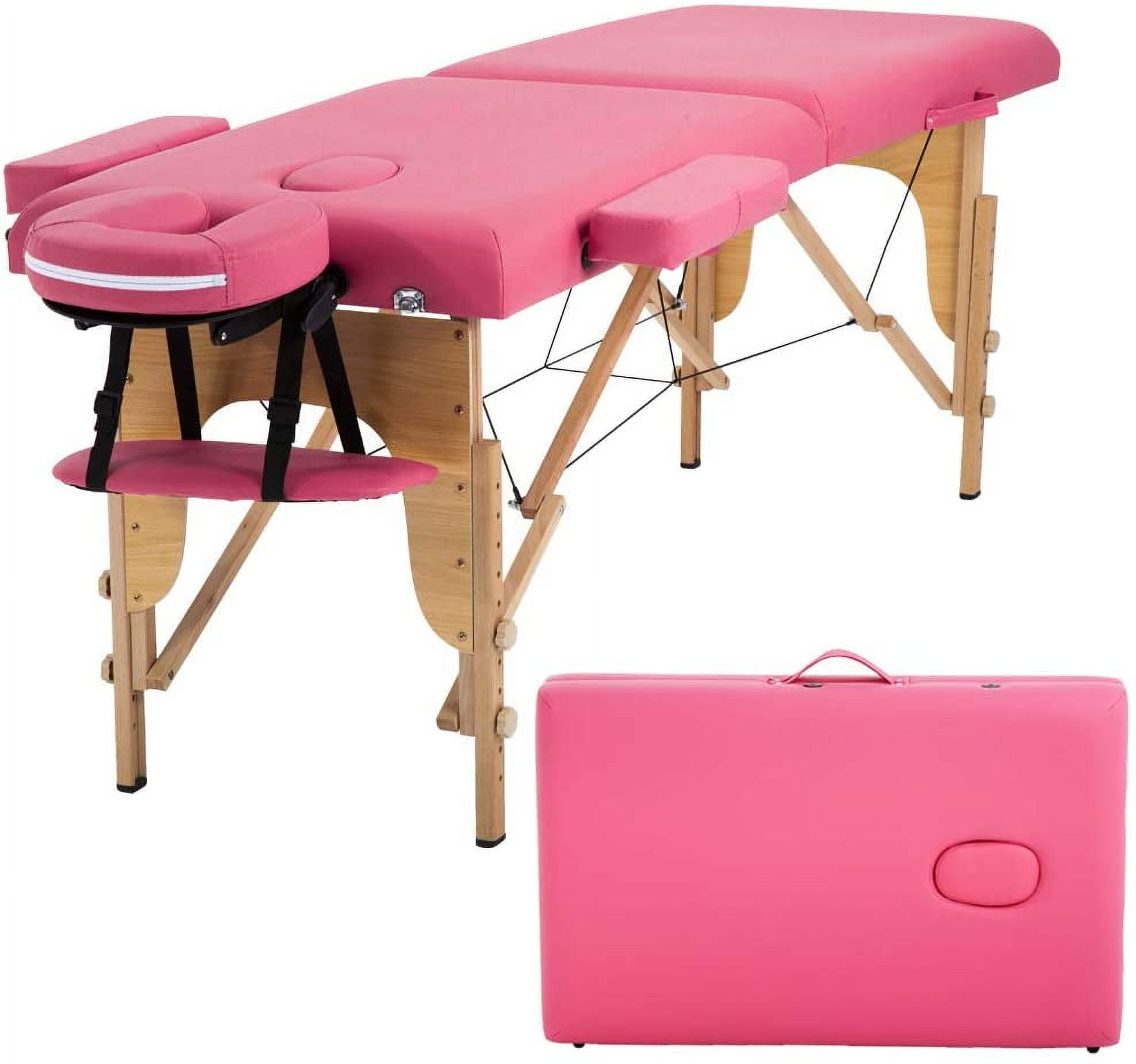 BestMassage Folding Therapy Massage Table, 73in Long, 2 Fold, Portable ...