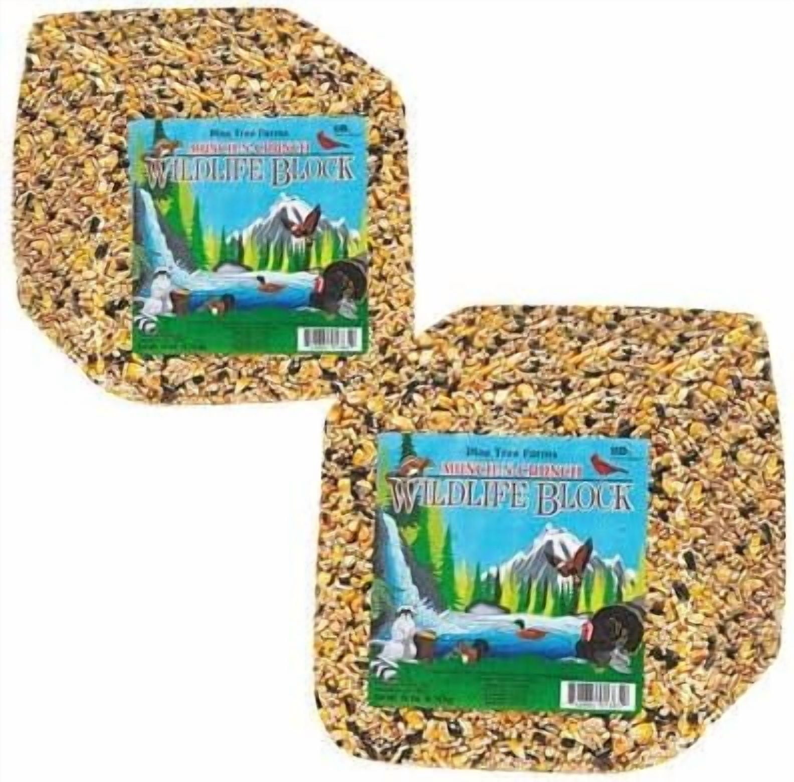 BestNest 2 Pack Pine Tree Munch-N-Crunch Wildlife Blocks, 15 lbs Each ...