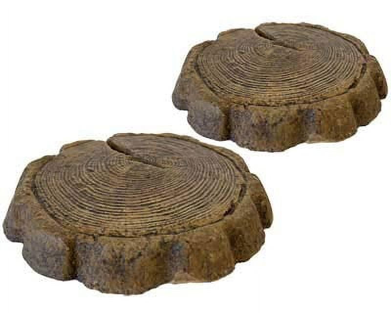 BestNest Athens Small Log Stepping Stones, Espresso, Pack of 2 ...