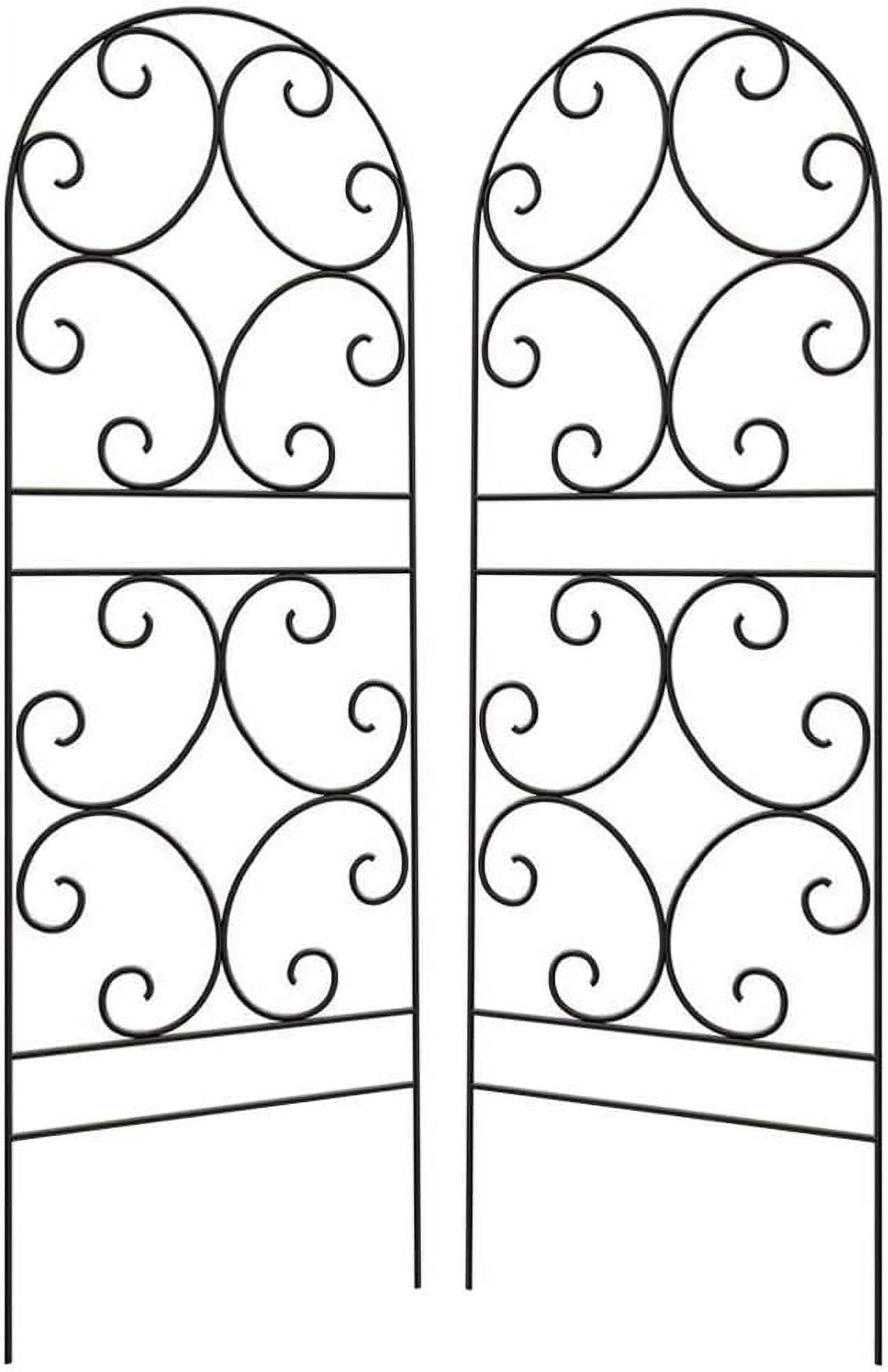 BestNest Panacea 84401 Scroll Trellises, Black, 72" H, Pack of 2 ...