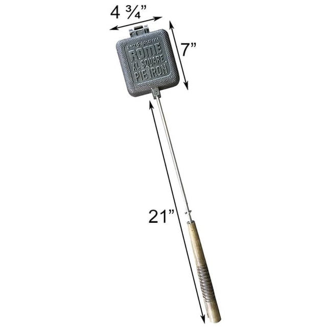 BestNest Rome Cast Iron Extra Large Square Pie Irons, Pack of 2 ...