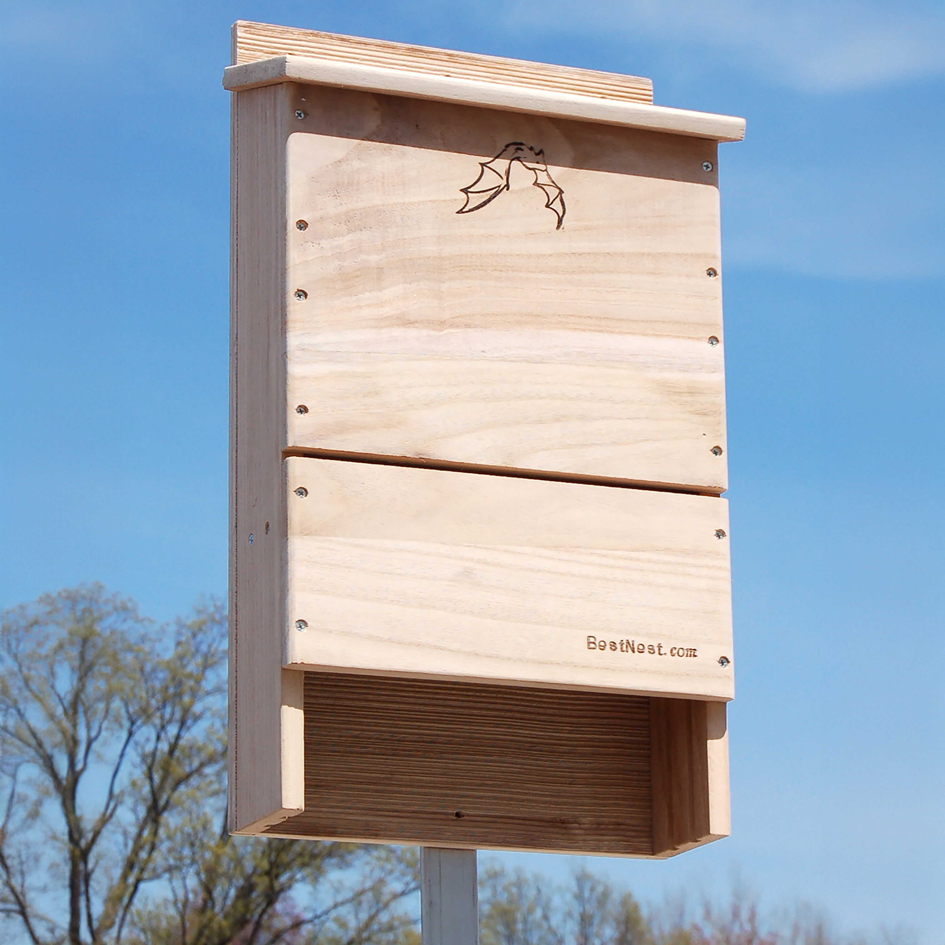 BestNest Triple-Celled Bat House, 250 bats, Wood Construction ...