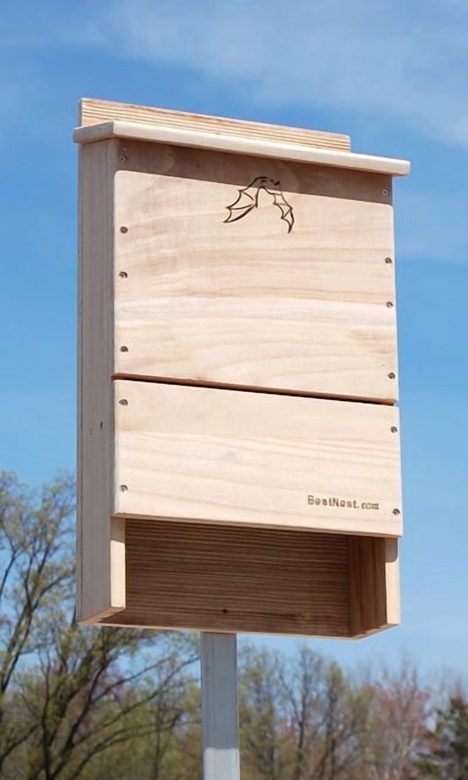 BestNest Triple-Celled Bat House, 250 bats, Wood Construction ...