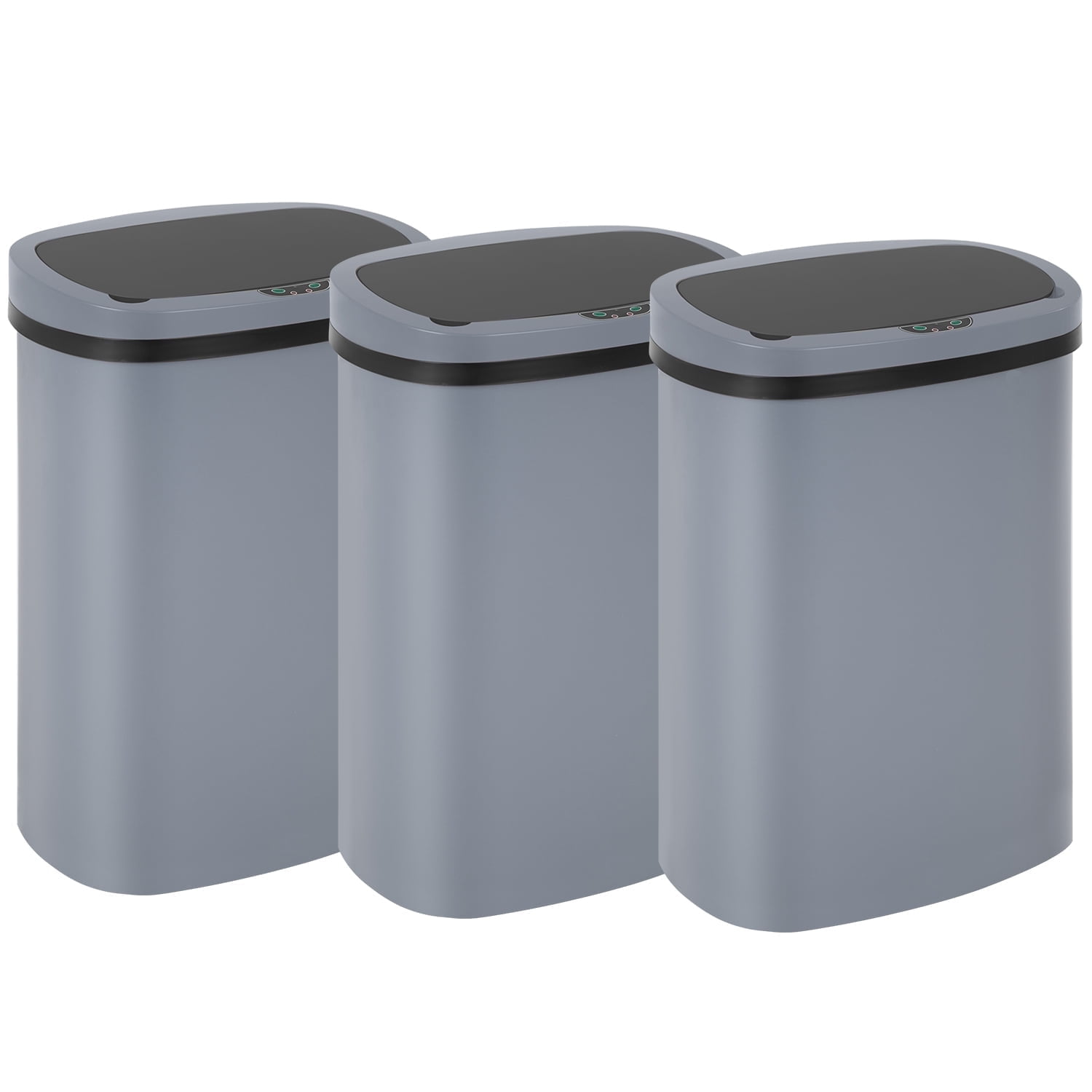 BestOffice 13 Gallon Plastic Touchless Trash Can with Motion Sensor for ...