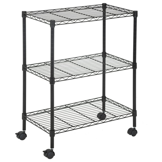 BestOffice Heavy Duty Adjustable 3-Tier Steel Wire Storage Shelves, 23L ...