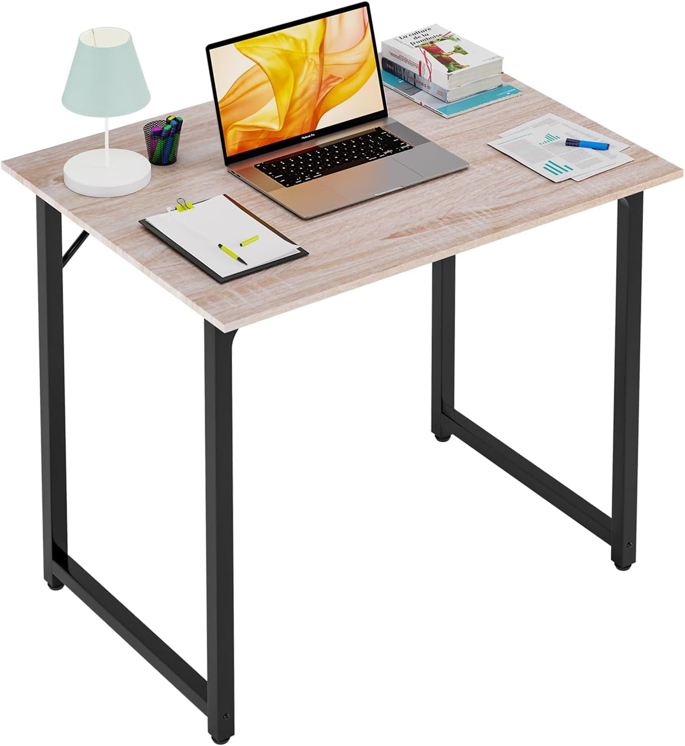 BestOffice 32 inch Computer Desk,Office Desk with Metal Frame,Modern ...
