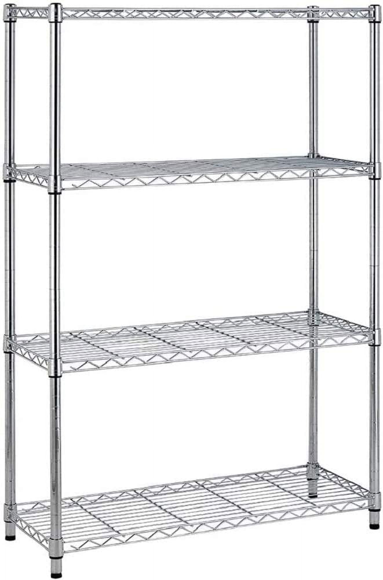 BestOffice Heavy Duty Metal Shelving Rack, 4 Adjustable Shelves, Steel ...