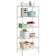 BestOffice 5-Shelf Adjustable Wire Shelving Unit Metal Shelf Layer Rack ...