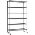 BestOffice Heavy Duty 6-Tier Wire Shelving with Casters, 2100LBS ...