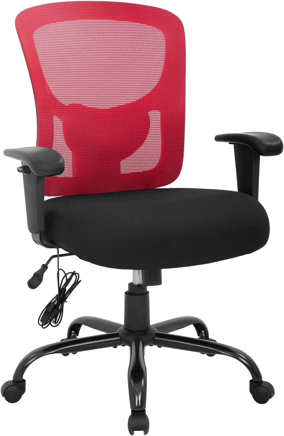 BestOffice Big and Tall Office Chair, Lumbar Support, Swivel Rolling ...