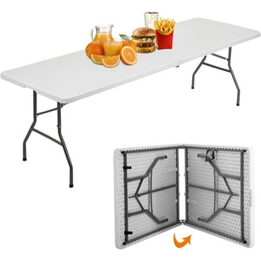 Staples 8' x 30" Heavy Duty Plastic Folding Table White (79233/54273 ...