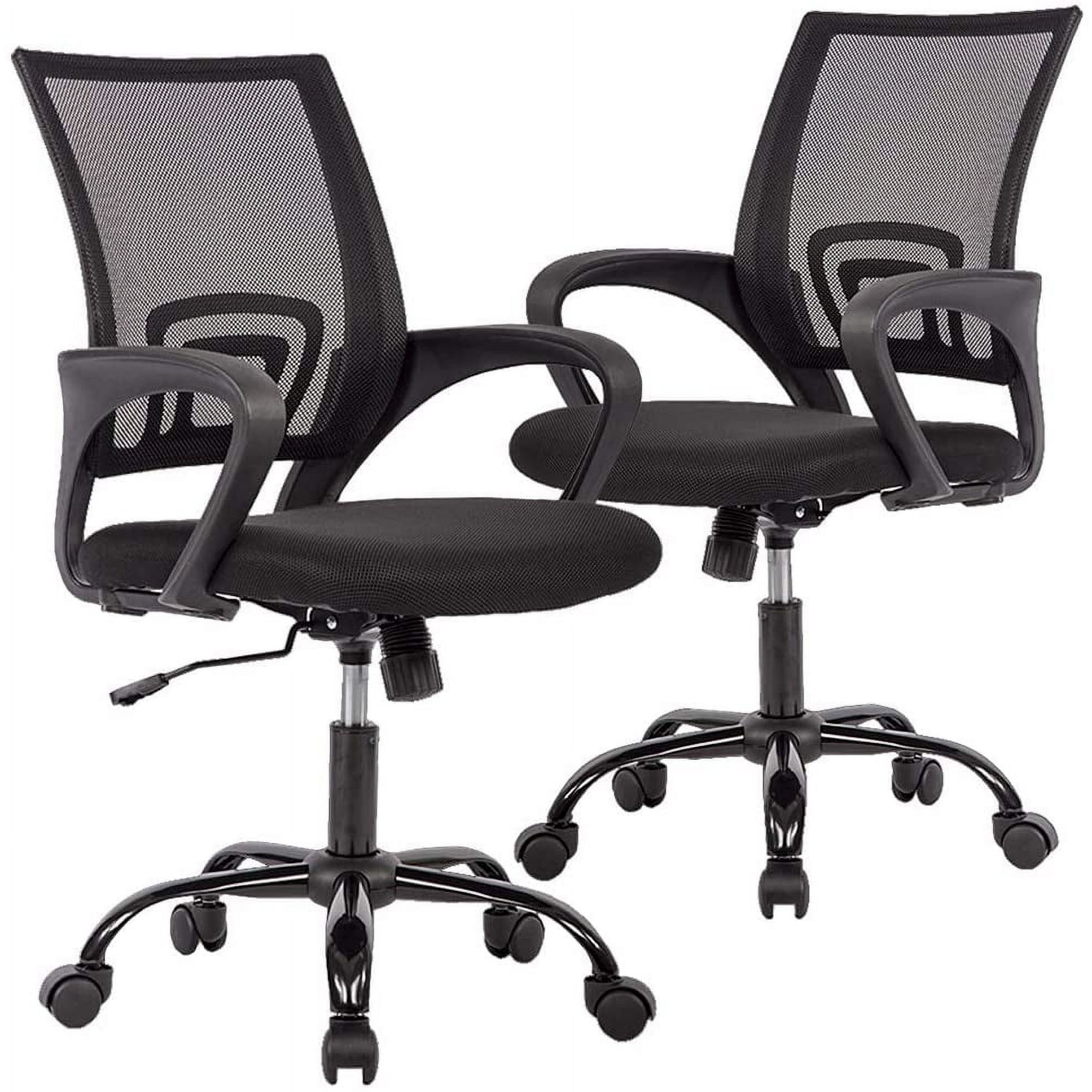 BestOffice Mesh Office Chair with Desk Arms, Ergonomic, Task Base, Back ...