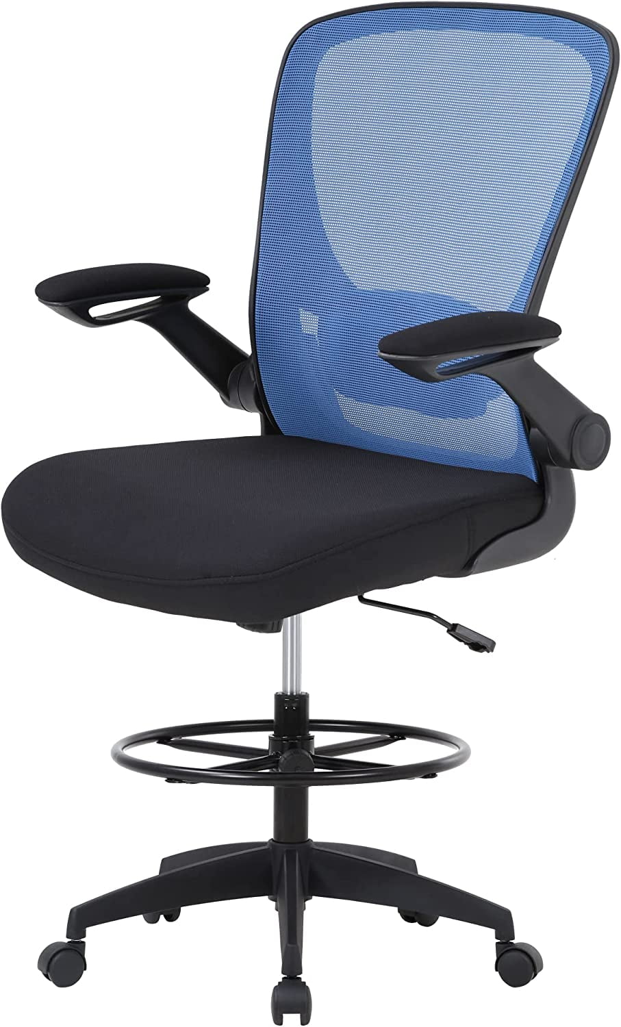 BestOffice Tall Drafting Mesh Back Office Chair with Flip-up Armrests ...