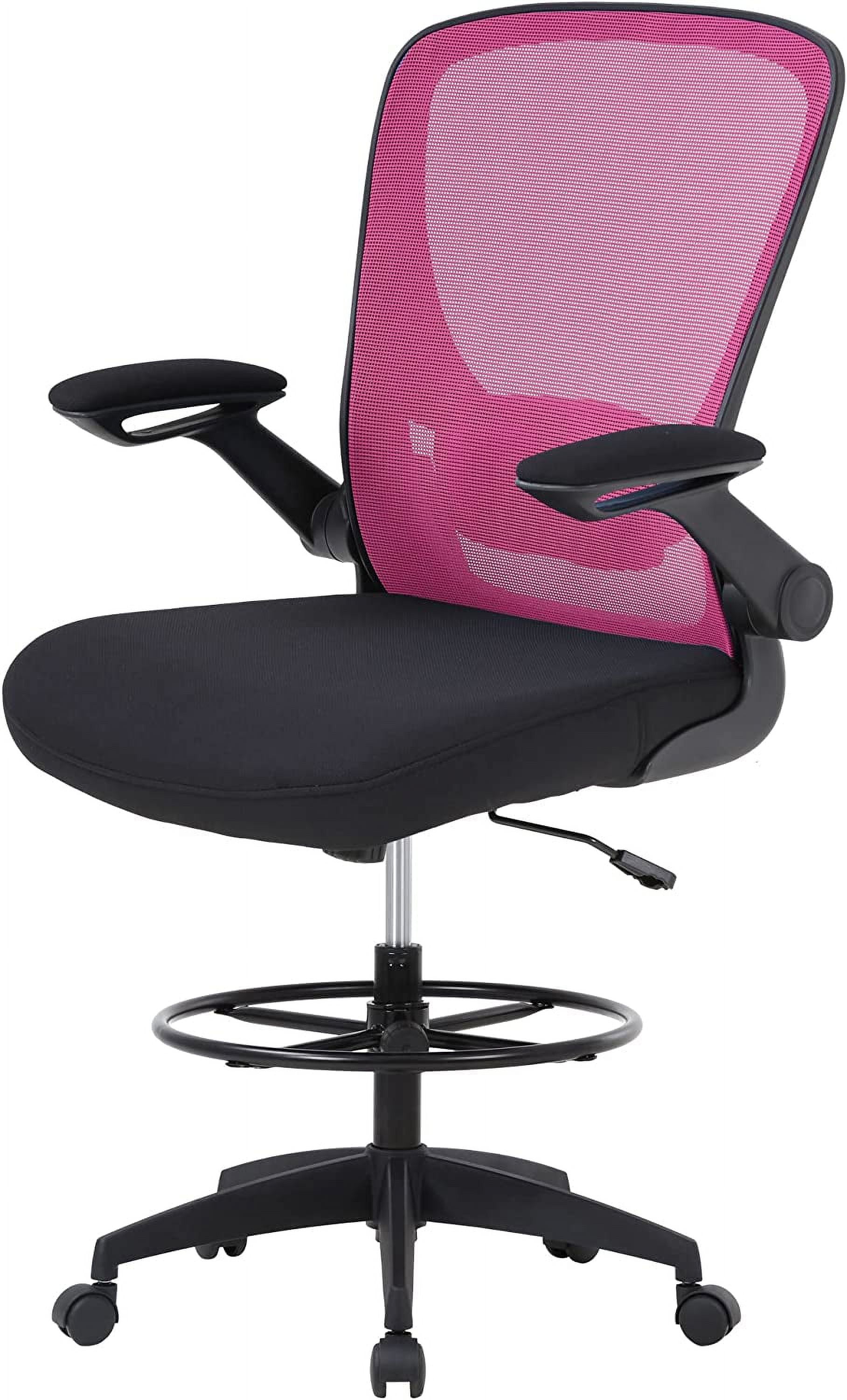 BestOffice Ergonomic Tall Drafting Chair with Flip-up Arms, Adjustable ...