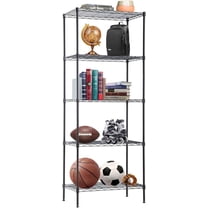 BestOffice 5-Shelf Adjustable Wire Shelving Unit Metal Shelf Layer Rack ...