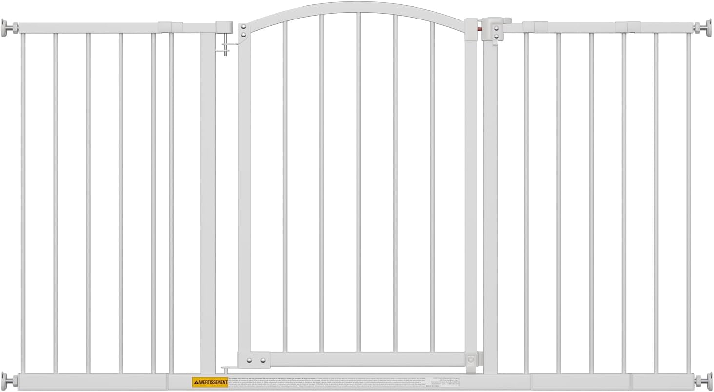 BestPet Extra-Wide Arched Décor Walk-Through Dog Gate for Stairs ...