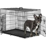 Bestpet Large Dog Crate 30in Metal Wire Folding Double Door with ...