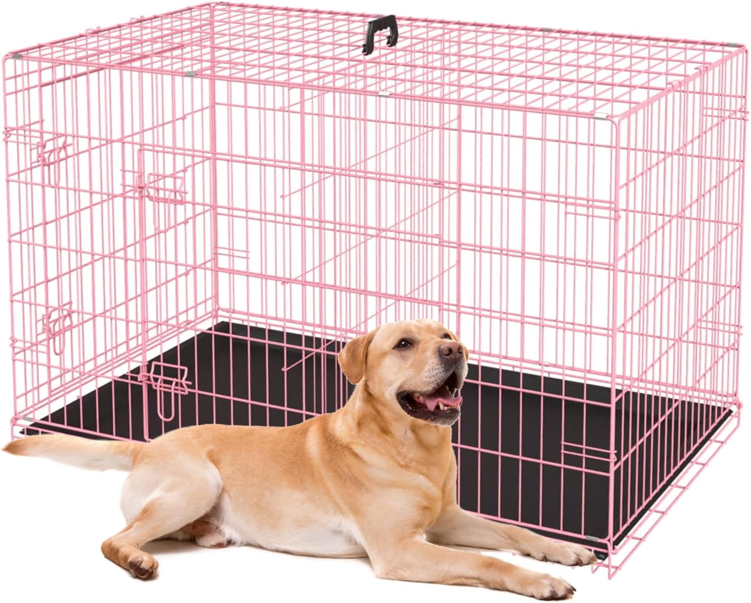 Bestpet Animal Pet Cage, 36 inches, Large with Plastic Tray and Handle ...