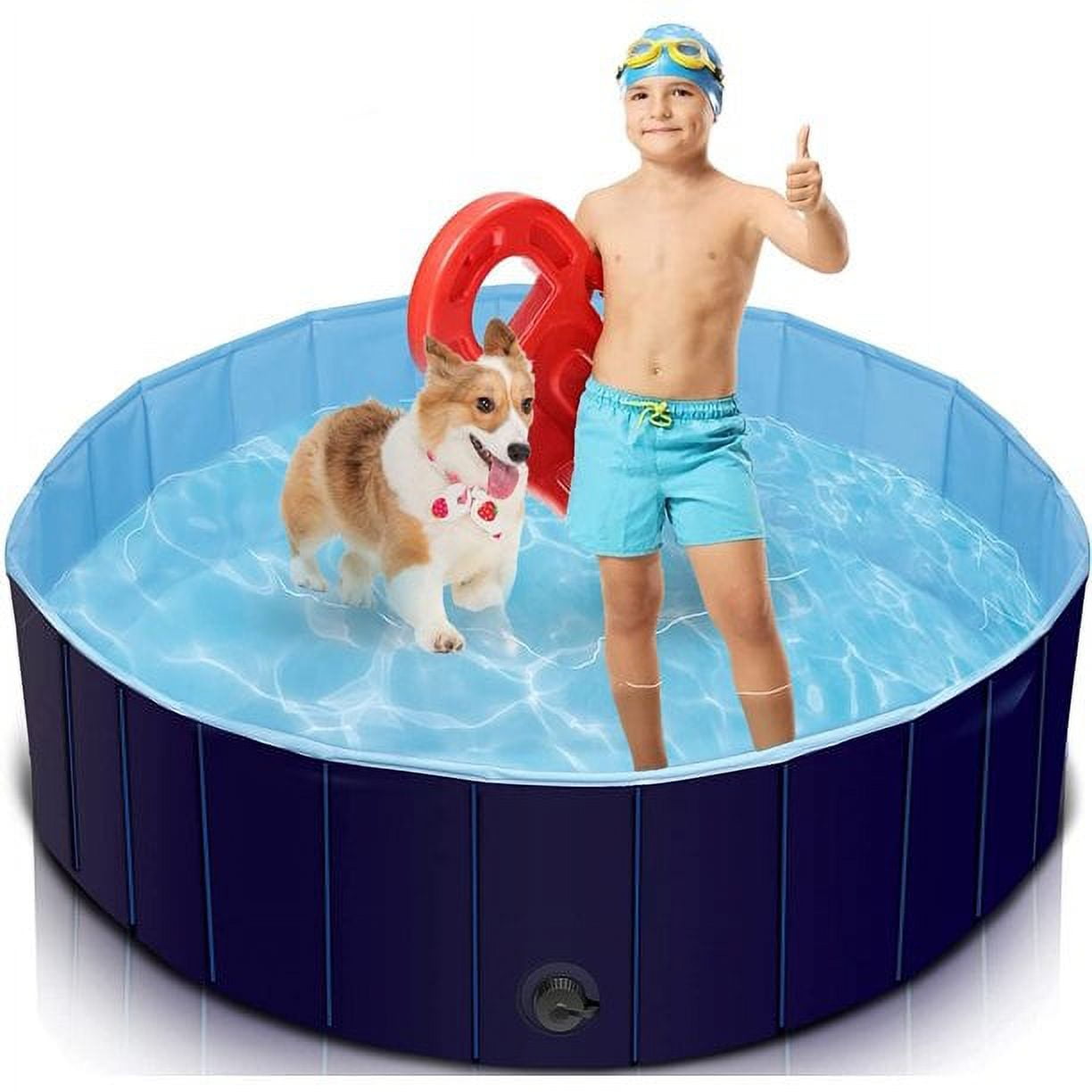 BestPet Large Dog Swimming Pool Collapsible Hard Plastic Pool Portable ...