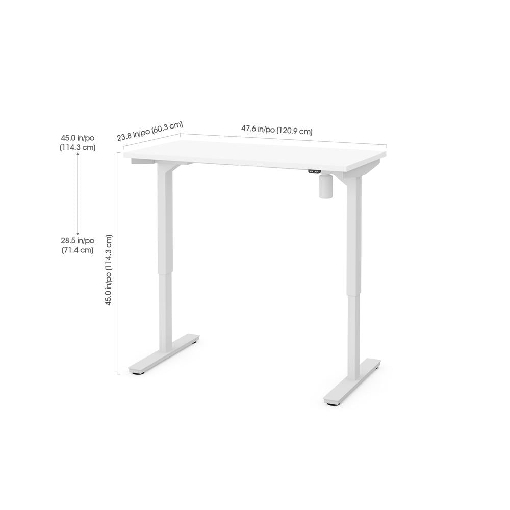 Bestar 48" Electric Adjustable Standing Desk in White - Walmart.com