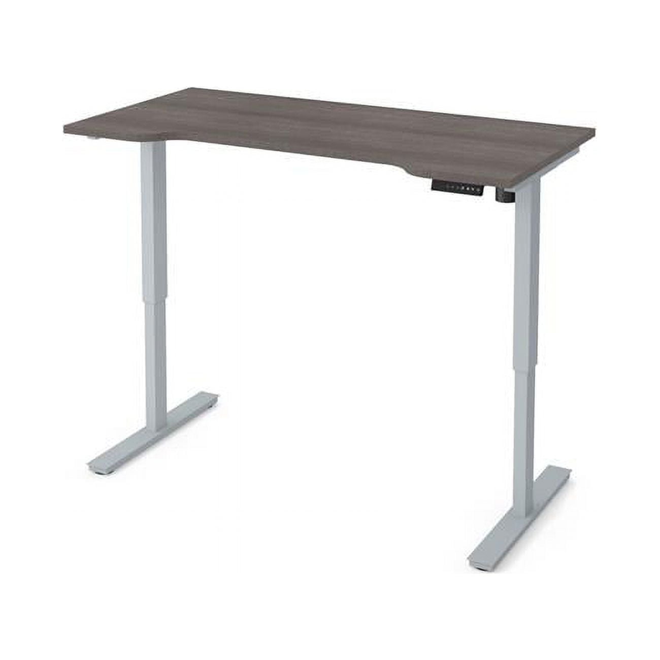 Bestar 65866-47 30 x 60 in. Curved Electric Height Adjustable Table ...