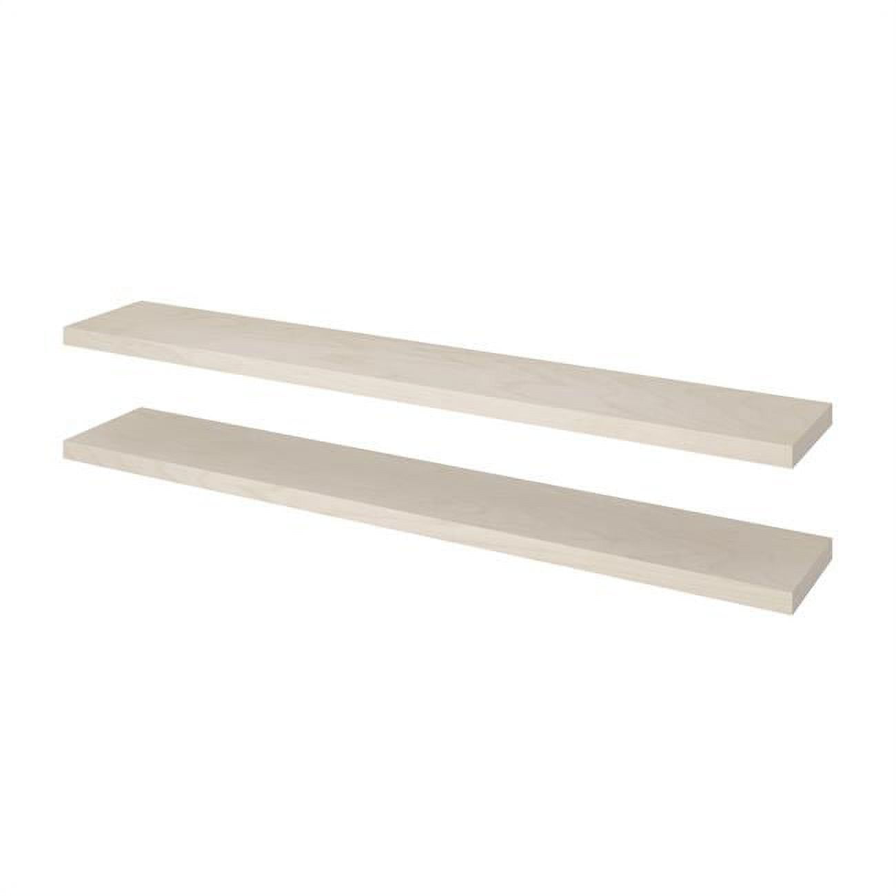 Bestar 2 Piece 12" x 72" High Quality Lightweight Floating Shelf Set ...