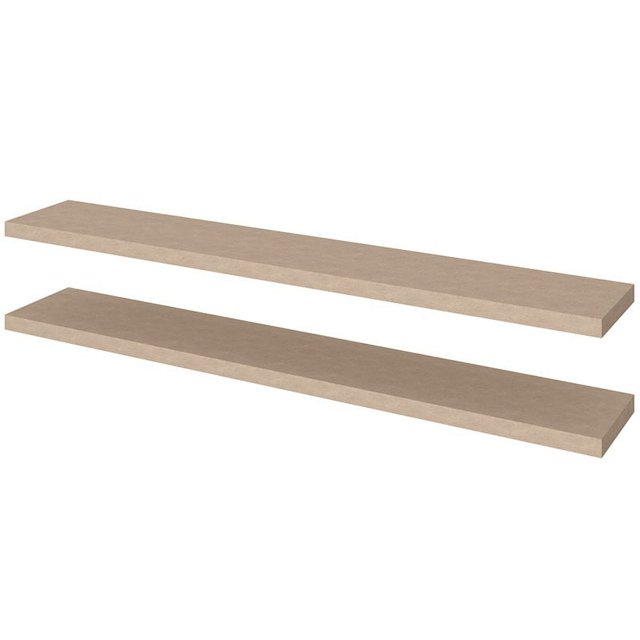 Bestar 72" Lightweight Unfinished Floating Wall Shelf (Set of 2 ...