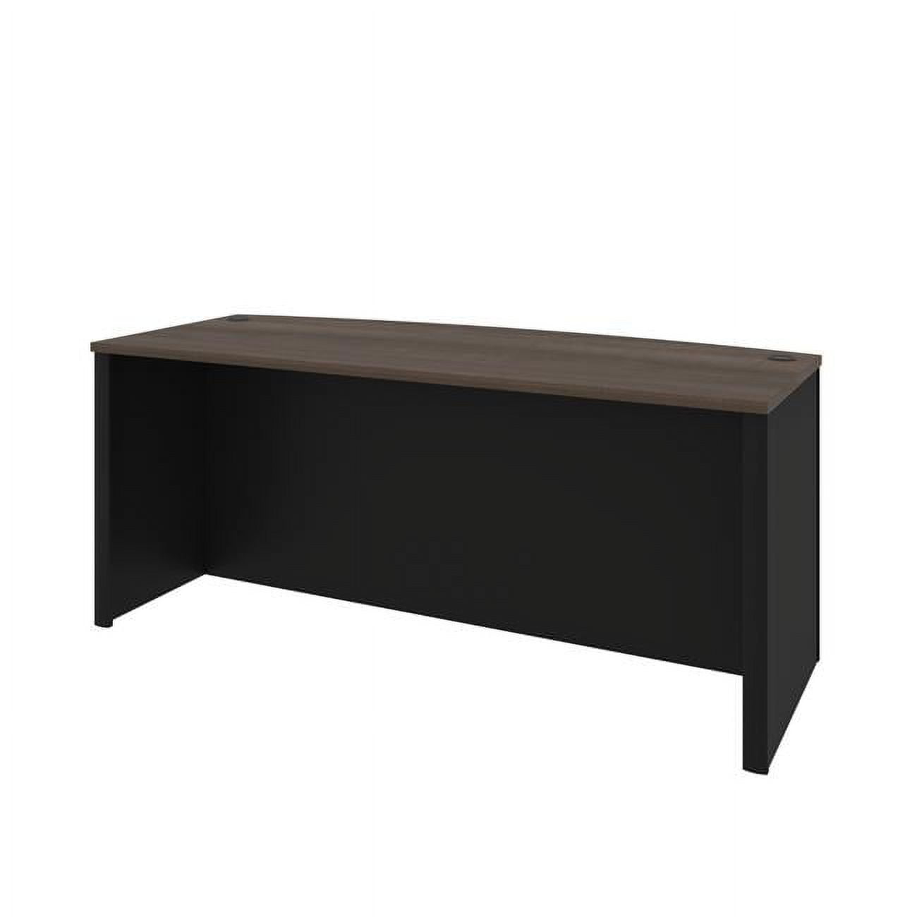 Bestar Connexion Bowfront Writing Desk in Antigua and Black - Walmart.com
