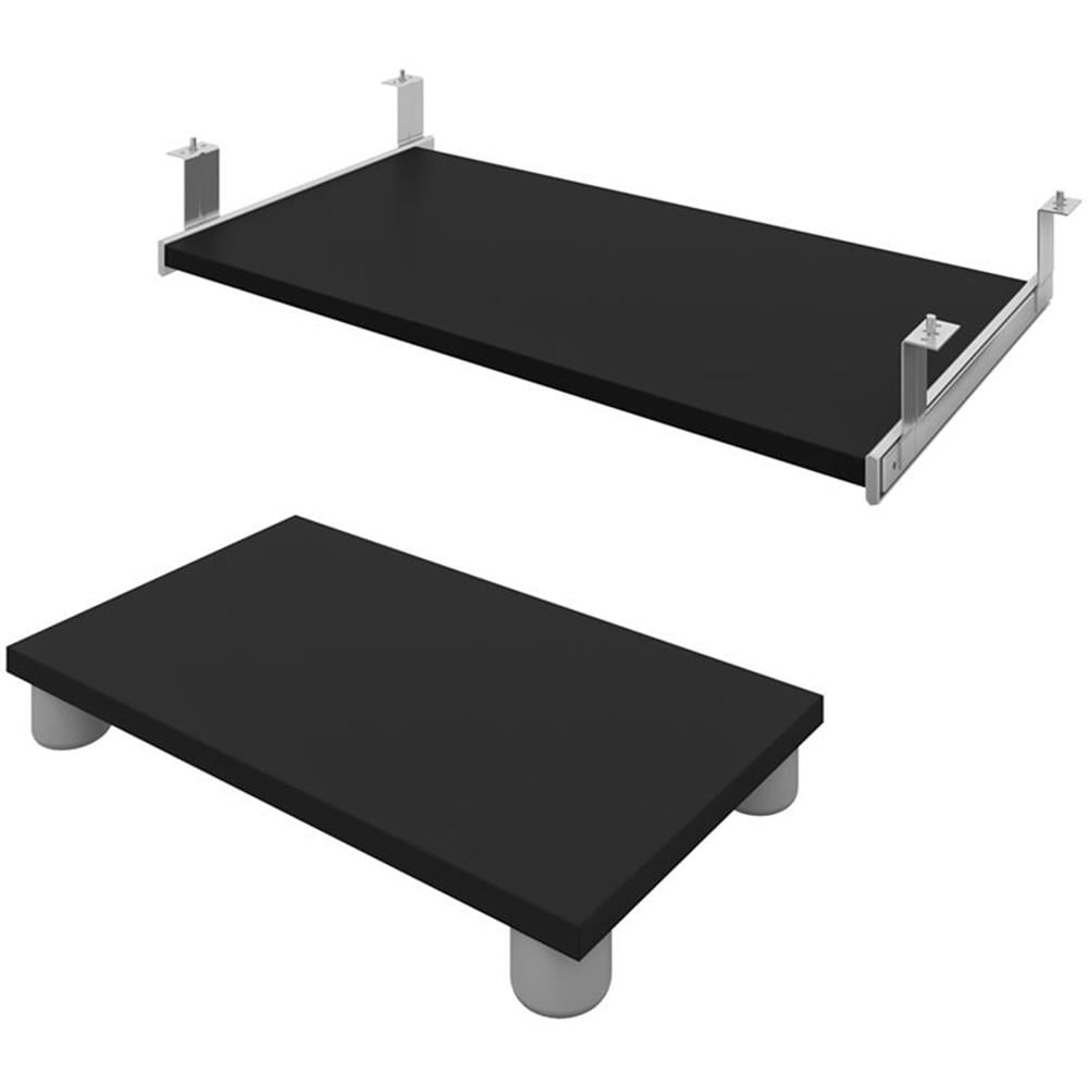 Bestar Connexion Keyboard Shelf and CPU Platform in Black - Walmart ...