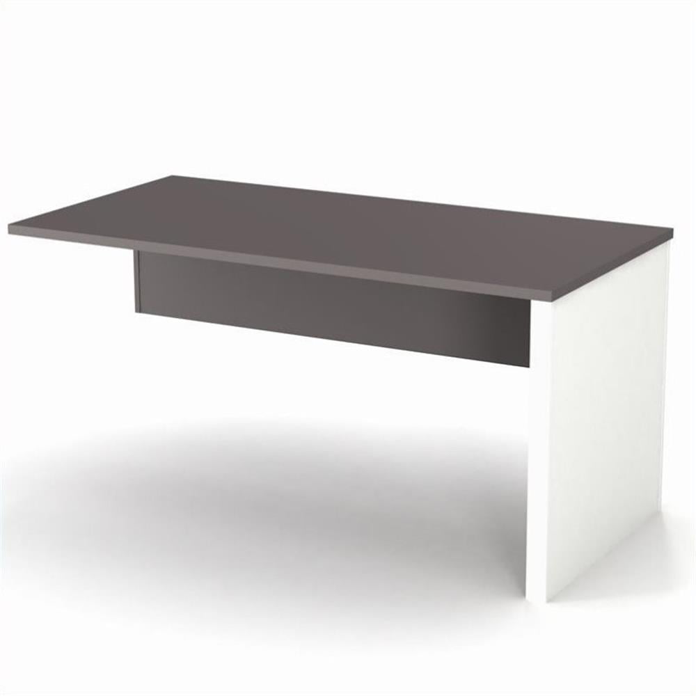 Bestar Connexion Return Table for Computer Desk Set in Slate and ...
