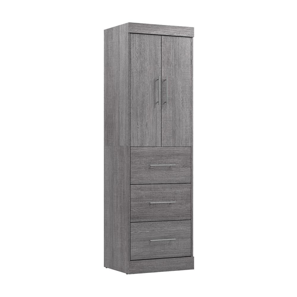 Bestar Nebula 25W Engineered Wood Storage Unit with 3 Drawer in Bark ...