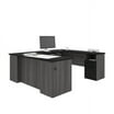 Bestar Logan Large Office U-Shape Computer Desk with Drawers and Hutch ...