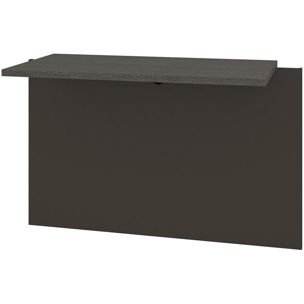 Bestar Prestige Plus Desk Bridge in Bark Gray and Slate - Walmart.com