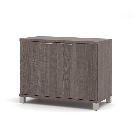 Free Shipping! Bestar Pro-Linea 2-Door Storage Unit, Bark Grey ...