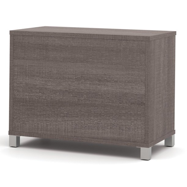 Bestar Pro-Linea 2-Door Storage Unit, Bark Grey - Walmart.com