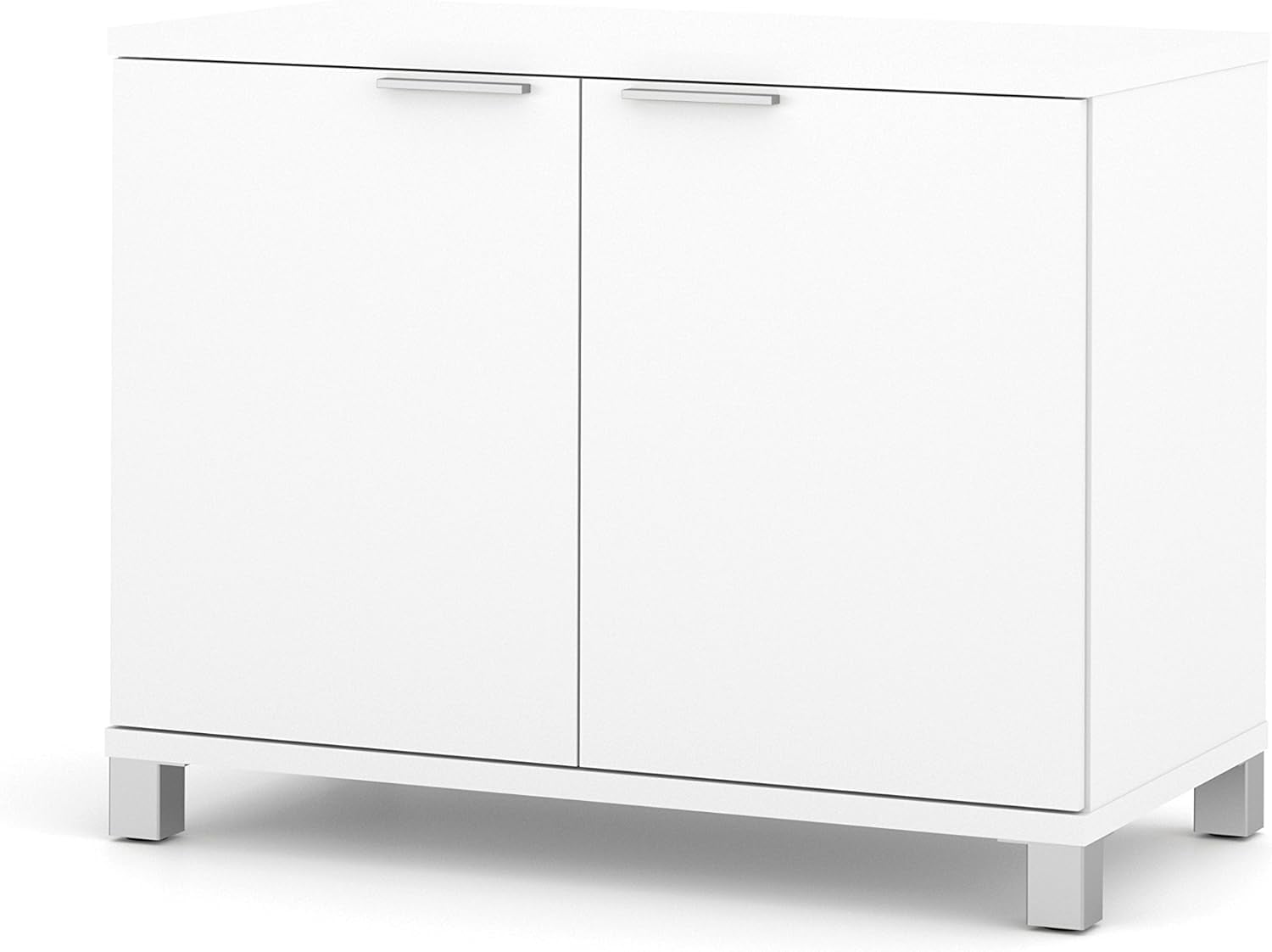 Bestar Pro-Linea 2-Door Storage Unit, White - Walmart.com
