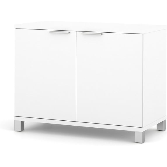 Bestar Pro-Linea 2-Door Storage Unit, White - Walmart.com