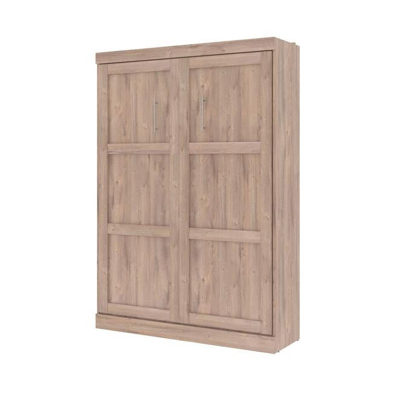 Free Shipping! Bestar Pur Full Murphy Bed 59W in Rustic Brown - Room ...