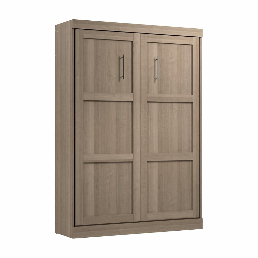 "Bestar Pur 59"" Full Murphy Bed with Engineered Wood Frame in Ash Gray ...