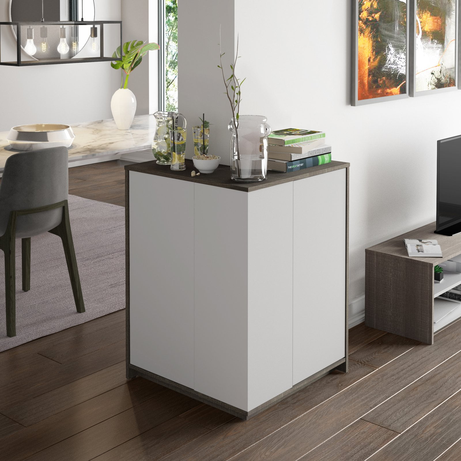 Bestar Small Space Outer Corner Storage Unit - Walmart.com