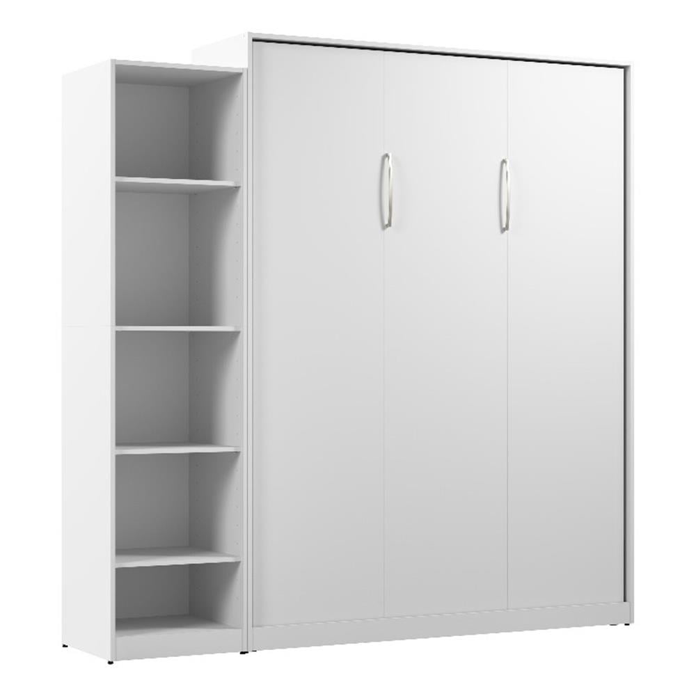 Bestar USA Claremont Wood Queen Murphy Bed with Closet Organizer in ...