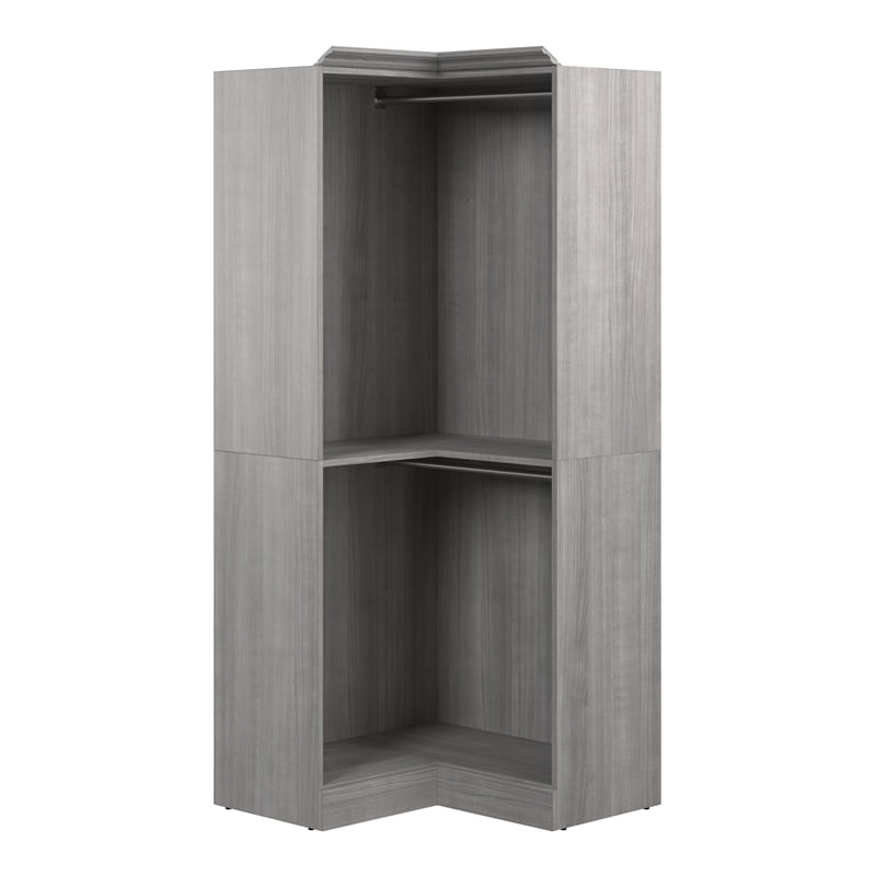 Bestar Versatile 36" Corner Engineered Wood Closet Organizer in ...