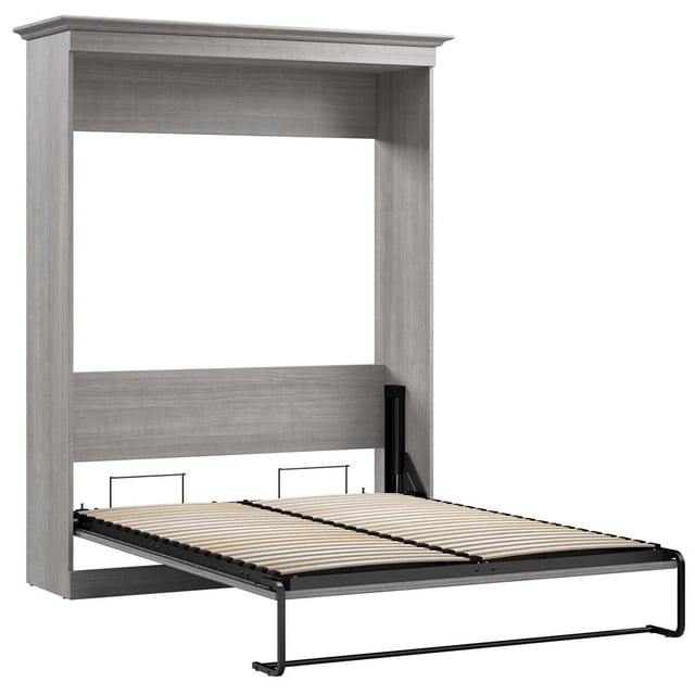 Bestar Versatile 70" Engineered Wood Queen Murphy Bed in Platinum Gray ...
