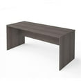 Bestar i3 Plus Writing Desk in Bark Gray - Walmart.com