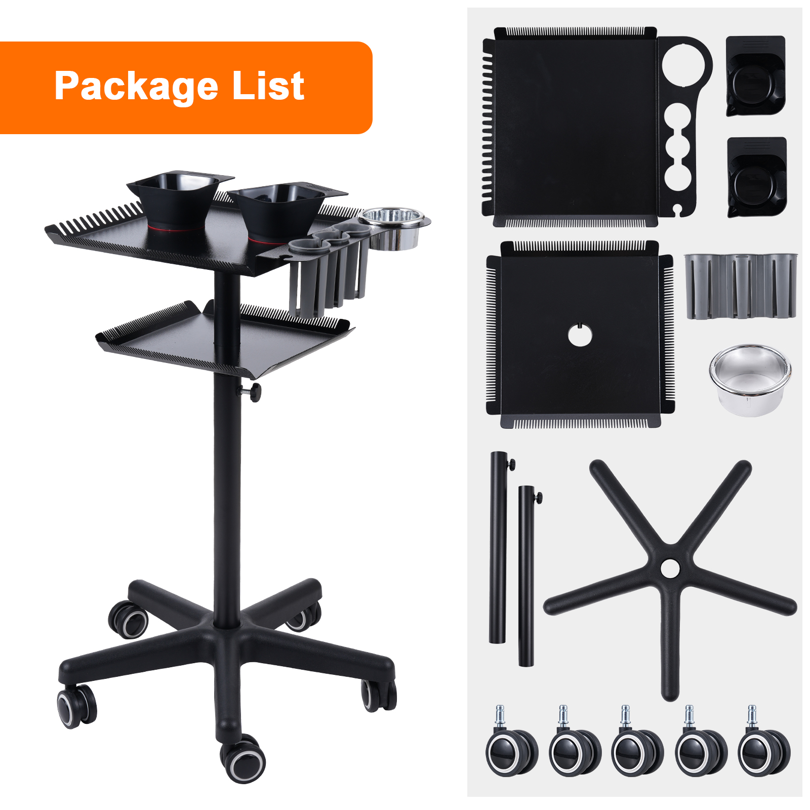 Bestauty Trolley,Stand Movable Salons Hair Hair Cart Station Salon ...