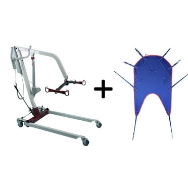 Invacare Lightweight Hydraulic Patient Lift, White, 450 lb. Weight ...