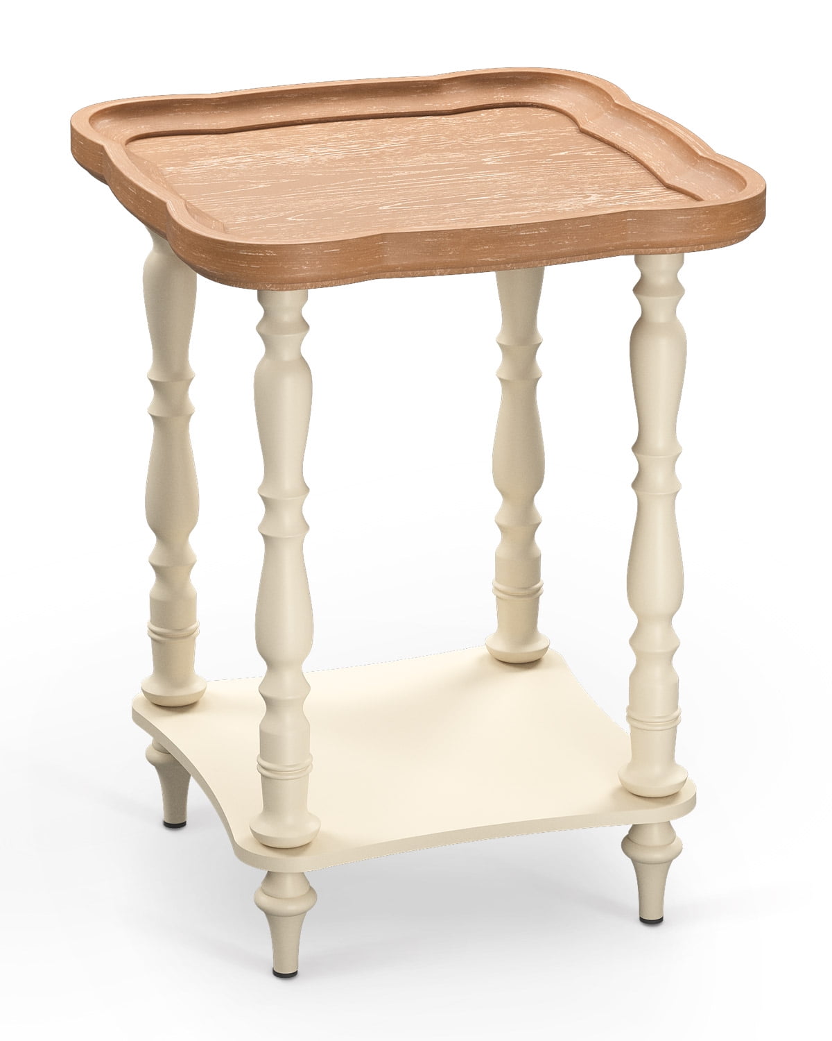 Bestco 19'' Farmhouse End Table, Square French Country Side Table ...
