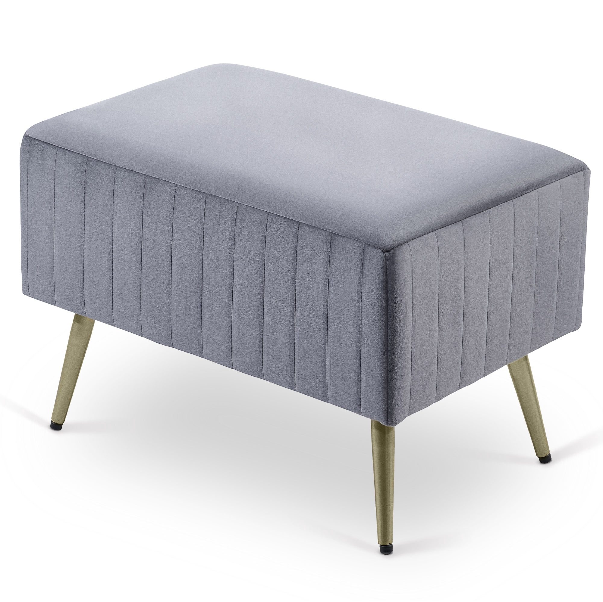 Bestco 24" Modern Upholstered Entryway Bench with Padded Velvet Seat ...